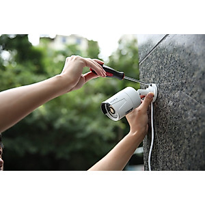 SANNCE 5MP PoE IP Security Camera for PoE NVR, 2Pcs Outdoor Weatherproof Cameras with Smart IR LEDs, Night Vision, Motion Detection, One-Way Audio, Compatible with Alexa