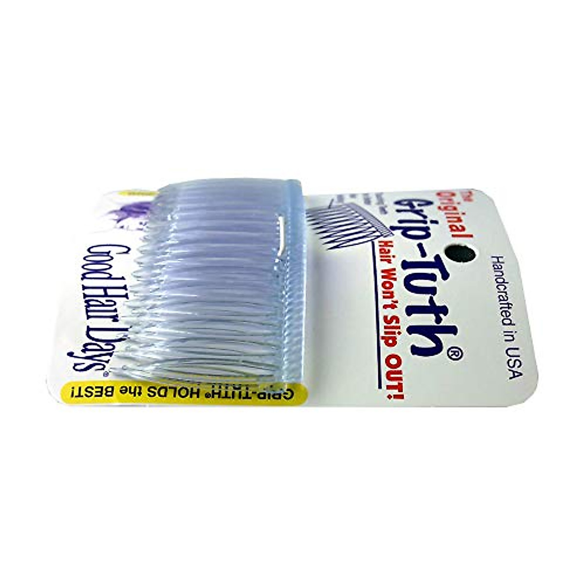 Good Hair Days 3 1/4 Inch Grip-Tuth Comb - Ice Crystal - 2 Combs 40817