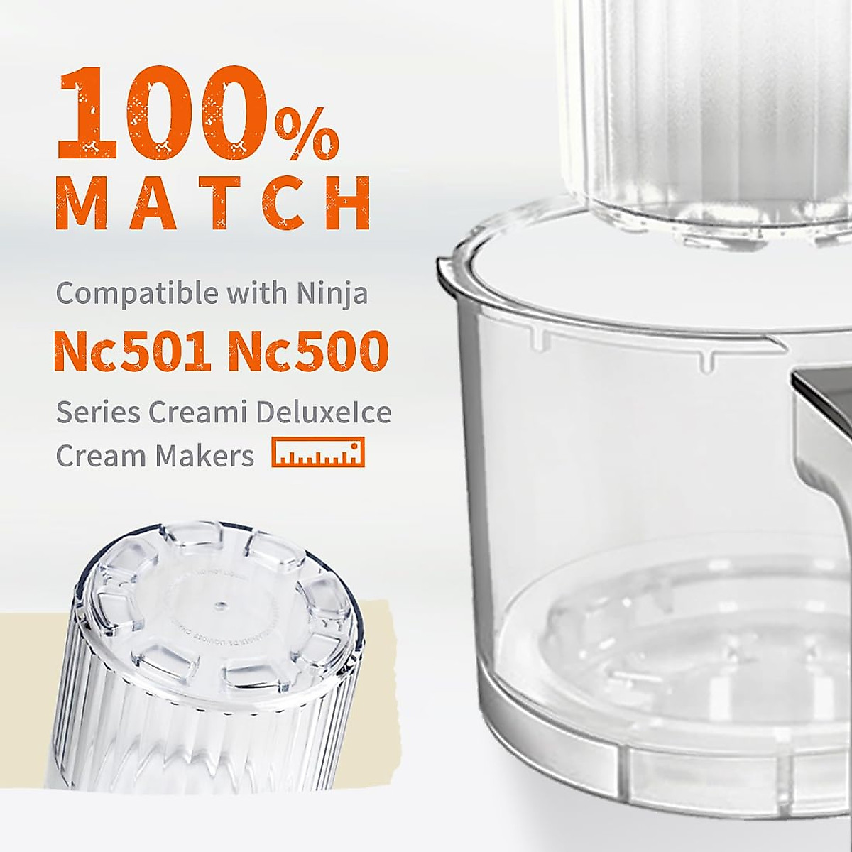 Dxiocli Containers Replacement for Ninja Creami Deluxe 11-in-1 XL Family Size NC500/NC501 Pints - 4 Pack, 24 oz - Dishwasher Safe, BPA-Free, Leak Proof