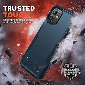 NTG Military Shockproof iPhone 12 Case [2 Layer Structure][Military Grade Anti-Drop] Hard Slim iPhone 12 Phone Case, Shockproof Protective Phone Case for iPhone 12 (6.1 inch), Blue