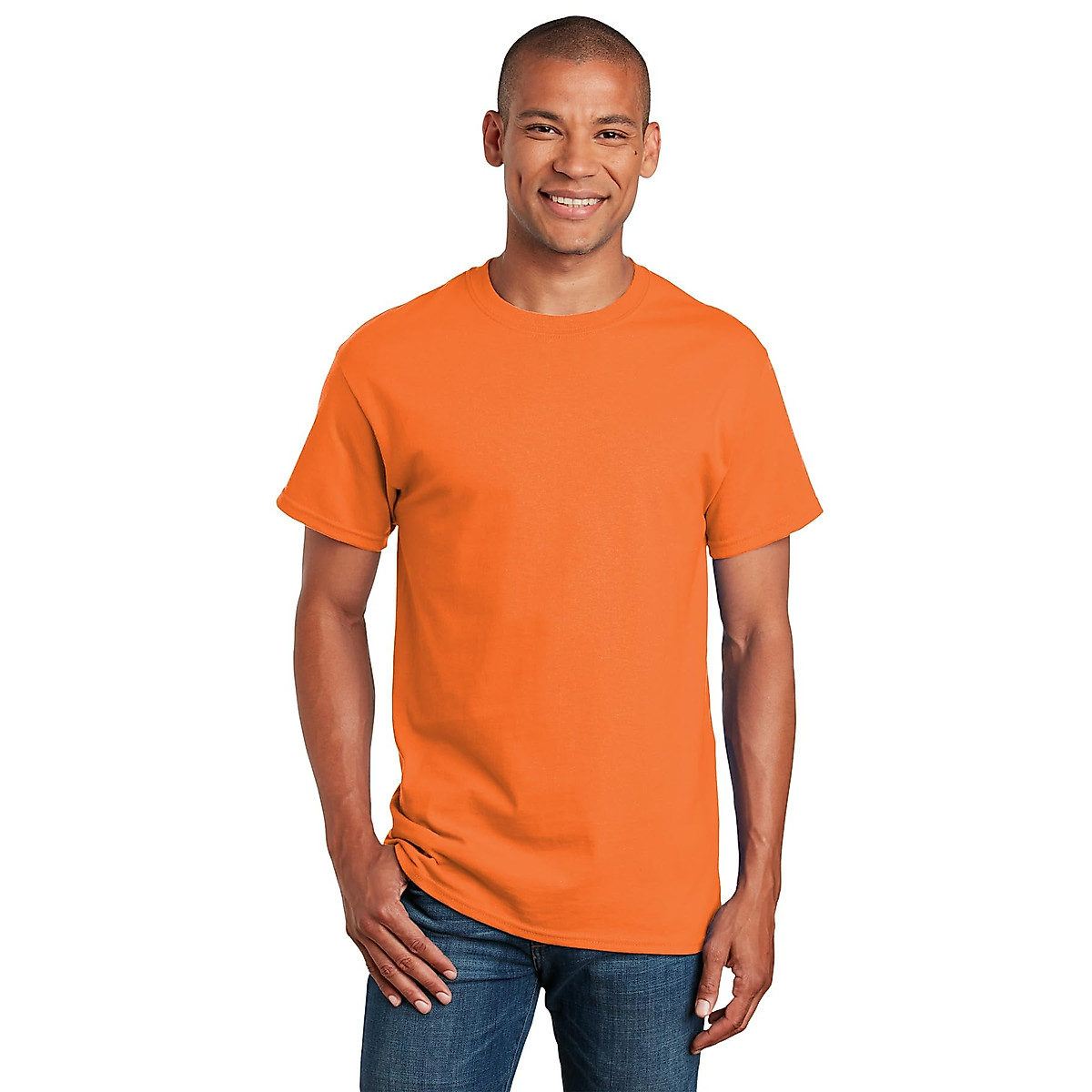 Gildan Men's G2000 Ultra Cotton Adult T-shirt, Safety Orange, Large