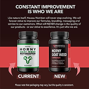 Horny Goat Weed Supplement for Him & Her | Formulated with Maca Root L-Arginine & Muira Puama for Natural Energy & Optimal Endurance