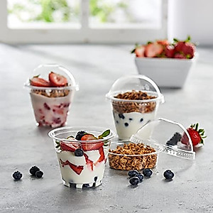 9 oz Plastic Parfait Cups with 2 oz Inserts & Lids 50, Sets 9 OUNCE Yogurt Containers