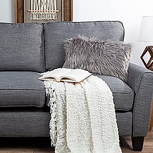 Lavish Home 80-PFS-4 Pillow, 12"x20", Gray