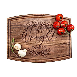 Tayfus Personalized Cutting Boards - Custom Laser Engraved Wood Chopping Block - USA Handmade - Best Wedding, Housewarming, Anniversary, Birthday, Christmas Gifts For Friends, Couples, Family, Parents