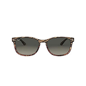 Ray-Ban RB2184 Square Sunglasses, Grey Gradient Brown Stripe/Grey Gradient Dark Grey, 57 mm