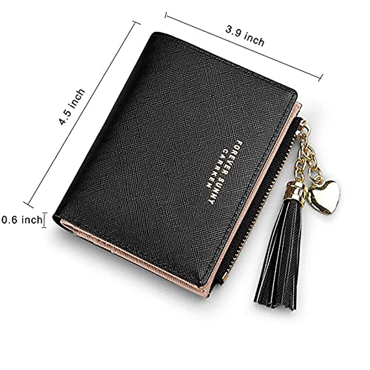 Yafanqi Small Wallets for Women Slim Coin Purse Zipper ID Card Holder Compact Cute Clutch Purses for Girls