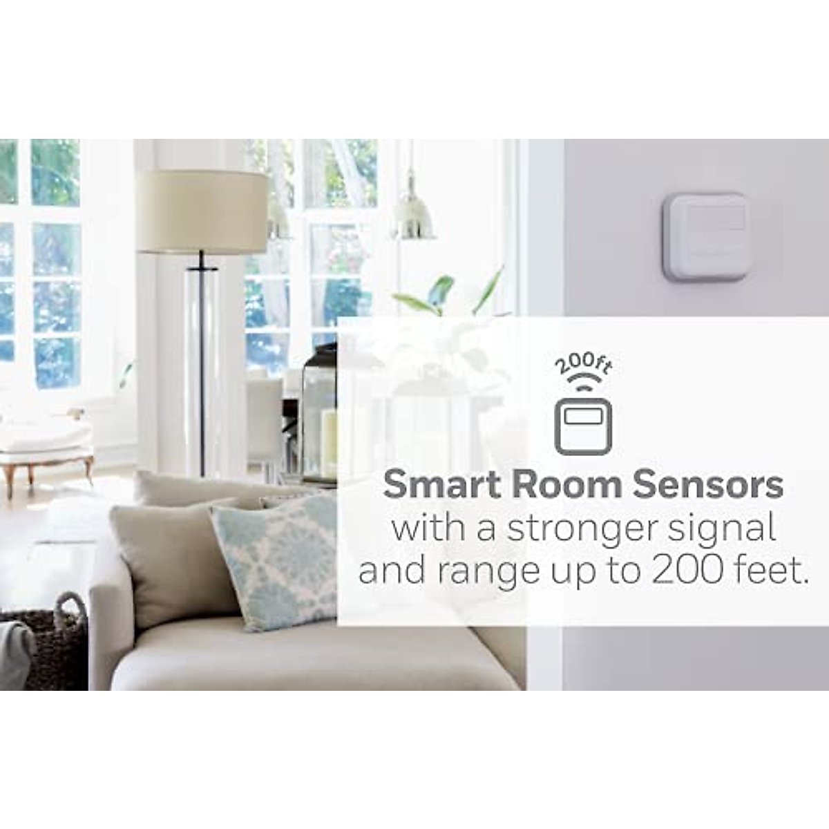 Honeywell Home T9 WiFi Smart Thermostat with 1 Smart Room Sensor, Touchscreen Display, Alexa and Google Assist