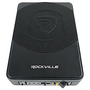 Rockville SS10P 10" 800w Slim Under-Seat Active Powered Car/Truck Subwoofer Sub