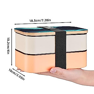 Science Fiction Stars Adult Lunch Box, Bento Box, With Cutlery Set Of 3, 2 Compartments, Rectangular, Lunch Box For Adults