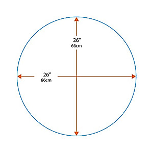 All Safe Glass 26" Round Tempered Glass Table Top 1/2" Thick Bevel Edge - Clear