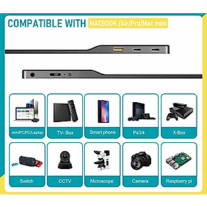 MSDONG Touchscreen 4K Portable Monitor - 15.6" 3840×2160 IPS HDR/100% sRGB Monitor for Laptop,FreeSync with Built-in Speakers HDMI for PS4 Switch Laptop PC Phone Mac Surface,VESA mountable