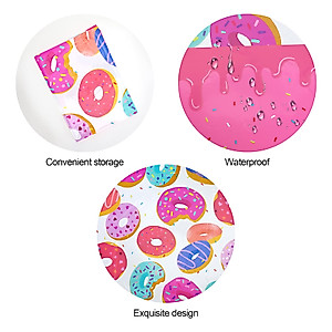 PHOGARY 3 Pack Donut Theme Tablecovers, Disposable Tablecloth, Dessert Time Party Supplies, Ideal for Girl Birthday Parties, Baby Showers, Donut Parties