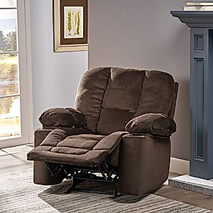 Christopher Knight Home Gannon Fabric Gliding Recliner, Chocolate 42.52D x 38.58W x 40.94H in