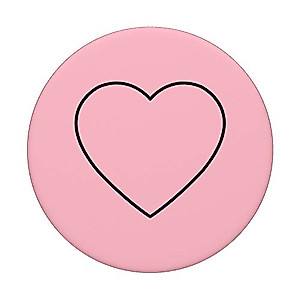 Black Heart Pink PopSockets PopGrip: Swappable Grip for Phones & Tablets