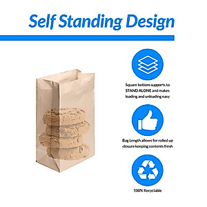 Reli. Brown Paper Bags | 500 Count | Paper Lunch Bags Ideal for Small Lunches and Crafts | Perfect for Sandwiches and Snacks