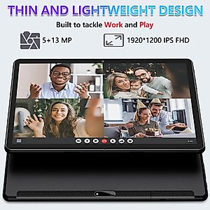 𝟮𝟬𝟮𝟒 𝗟𝐚𝐭𝐞𝐬𝐭 Tablet 10.1" Octa-Core Android 11 Tablet, 64GB Storage Tablet with Keyboard, Stylus Pen, Dual 13MP+5MP Camera, WiFi, Bluetooth, GPS, 512GB Expand Support, IPS Full HD Display