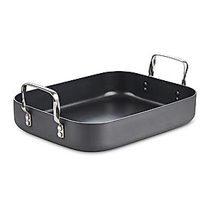 Cooks Standard Hard Anodized Roaster, 16-inch x 12-inch, Black