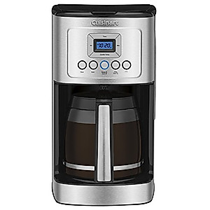 Coffee Maker by Cuisinart, 14-Cup Glass Carafe, Fully Automatic for Brew Strength Control & 1-4 Cup Setting, Stainless Steel, DCC-3200P1