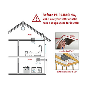 Akicon Exhaust Fan, Ultra Quiet 110CFM 1.5 Sones Ventilation Exhaust Bathroom Fan with Light and Nightlight, 3 Years Warranty (Brushed Nickel)