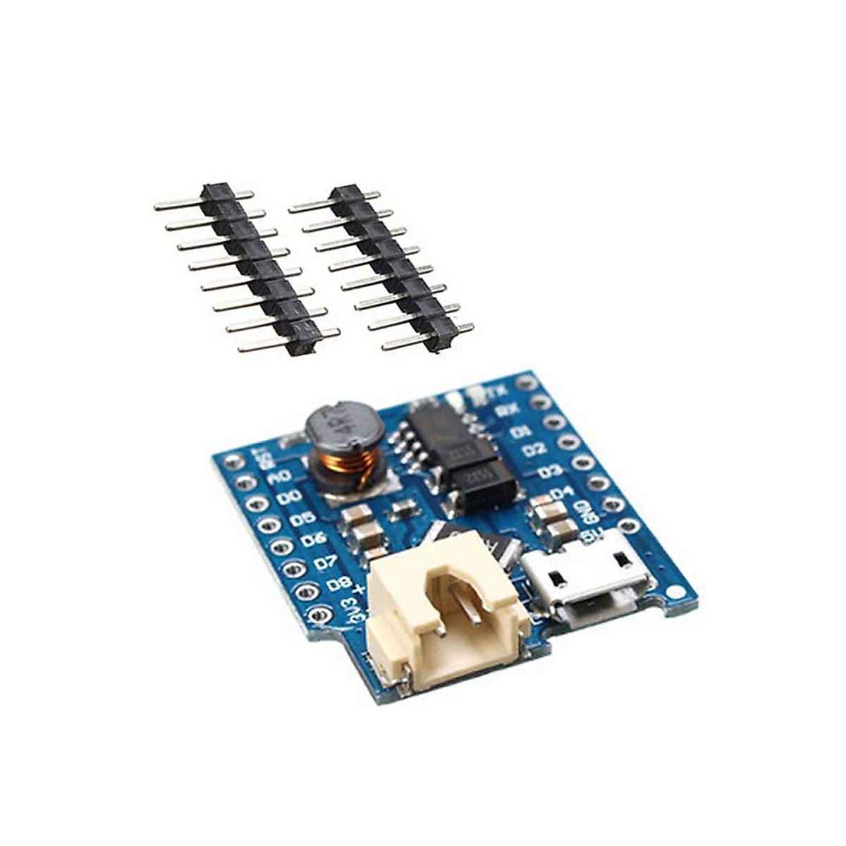 Onyehn 4pcs for Wemos D1 Mini Battery Shield Micro USB Single Lithium Battery Charging Boost Module with Pins LED Indicator 5V 1A DC