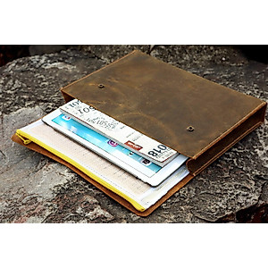 Personalized vintage leather document holder case folder,A4 / letter size leather paper file case organizer portfolio - DH05S