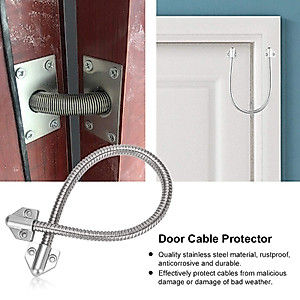 Armored Loop Power Transfer, Door Wire Conduit Flexible Gooseneck Door Cable Protector, Stainless Steel Exposed Mounting Sleeve, Access Wire Protector for Access Control System Video Line Door Lock