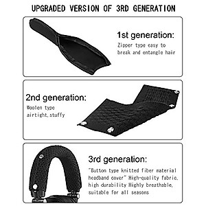 GEVO Replacement Headphone Headband Cover for AKGs, Senheiser, Sony,ATH,Audio-Technica,Shure,Panasonice Headsets,Headband Cushion Easy Installation No Tool Needed(Black)