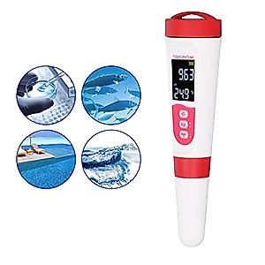 Water Quality Test Pen Glass Electrode Multifunctional Backlit Display Water Quality Tester High Sensitivity for Swimming Pool