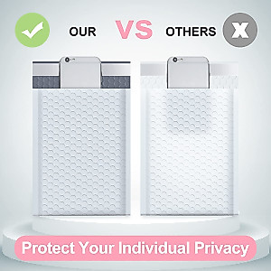 UCGOU Bubble Mailers 8.5x12 Inch White 25 Pack Poly Padded Envelopes #2 Medium Mailing Opaque Packaging Postal Self Seal Waterproof Boutique Shipping Bags for Clothes Makeup Supplies
