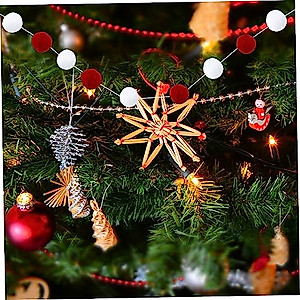 BESPORTBLE Felt Ball Skewers Blush Decor Christmas Decor Home Decoration Felt Christmas Ball Ornament Tassel Garland Christmas Felt Ball Bunting Xmas Felt Balls Garland Red Decorations