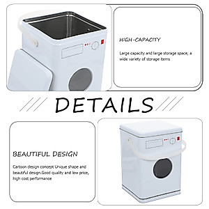 Washing Machine Shape Candy Storage Box Food Storage Containers with Lid Multigrain Storage Tin Canister Bin Sundries Holder Decor