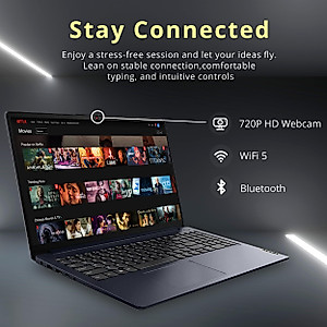 Lenovo 2022 IdeaPad 1 15.6" FHD Laptop, Intel Pentium Silver N6000 Processor, 12GB RAM, 256GB PCIe SSD, 720P HD Webcam, Dolby Audio, 1 Year Office, Blue, Win 11 S, 32GB Snowbell USB Card