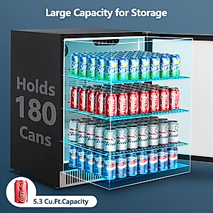 Coolski 24 Inch Beverage Refrigerator Cooler, Stainless Steel Outdoor Refrigerator for 180 Cans, Built-in and Freestanding Under Counter Beverage Fridge for Patio Home Kitchen, ETL, DOE, NSF Approved