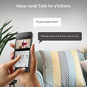 Feit Electric Doorbell Camera, Wireless Video Doorbell, 2.4 GHz WiFi, No Hub, Two-Way Audio, Motion Detection, Night Vision, 1080p HD, Micro SD Card Storage, Hardwired, CAM/Door/WiFi