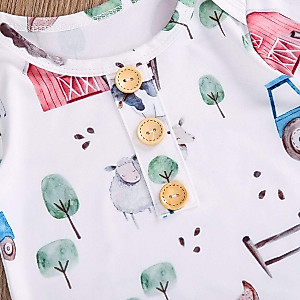 CIYCUIT Farm Animal Baby Stuff Knotted Clothes Newborn Coming Home from Hospital Outfit 0-6 Months