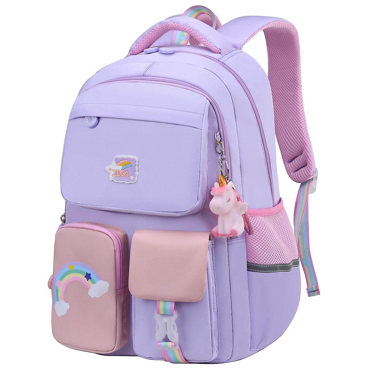 HIPOTUO Unicorn Backpack Cute Laptop Backpacks Casual Durable Lightweight Travel Bags Medium