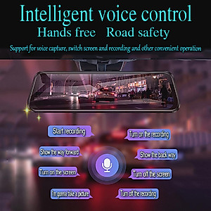 Streaming Media Rearview Mirror Driving Recorder Large Screen HD Front and Rear Dual Recording 12-inch car Camera Parking Monitoring Parking Video car Video Recorder car Recorder