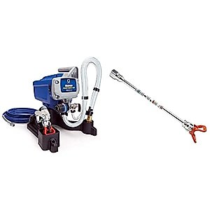 Graco Magnum 257025 Project Painter Plus Paint Sprayer, Multicolor & 243040 Extension with RAC IV Tip Guard, 10-Inch, Gray