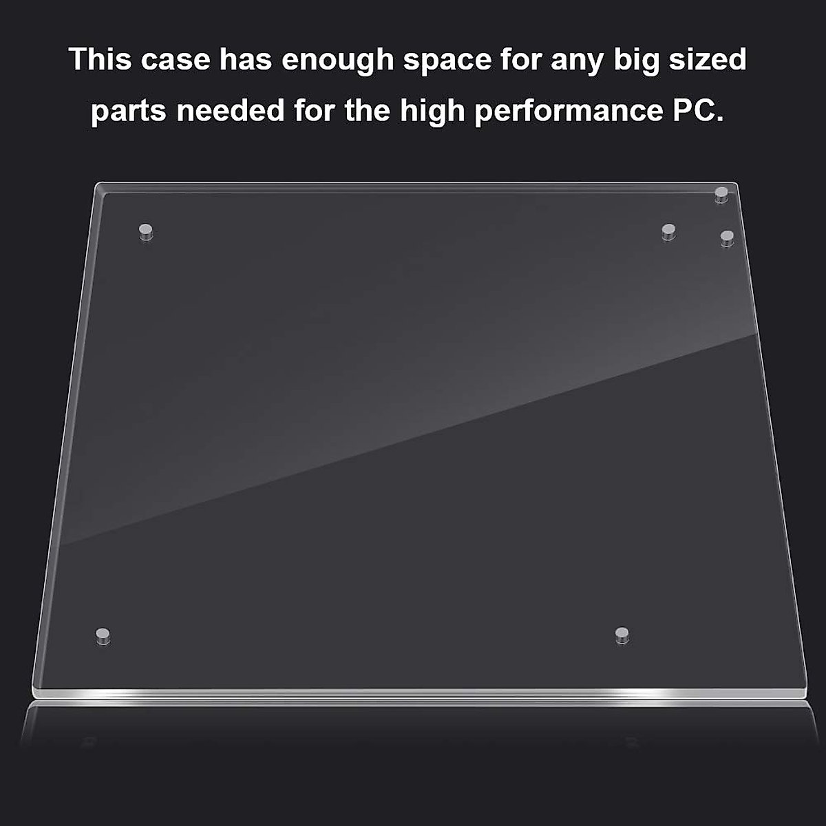 Acrylic Frame Open Transparent Fashion DIY Base Stand Suitable for ITX Motherboard,Overlock Computer Case Base Can accommodate high Performance PC