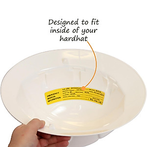 SmartSign Emergency Medical Information Hard Hat Label | 1.25" x 6" Self-Laminating, Pack of 5