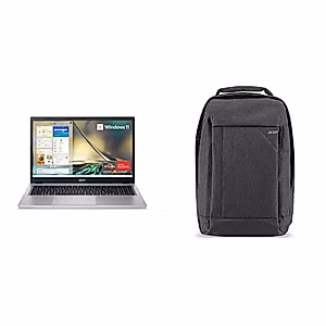 Acer Aspire 3 A315-24PT-R08Z Laptop | 15.6" FHD IPS Touch | AMD Ryzen 3 7320U | Radeon Graphics | 8GB LPDDR5 | 256GB SSD | Wi-Fi 6 | Windows 11 Home 15.6" Gray Travel Backpack
