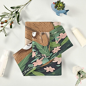 Flradish Sloth Yoga Towels 3 Pack Bath Towels for Bathroom Set Soft Cotton Highly Absorbent Lightweight & Quickdry Towel Set 1 Bath Towel,1 Hand Towel,1 Washclothe