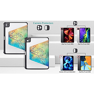 Vimorco iPad Pro 11 Inch Case 4th/3rd/2nd/1st Generation, Fit iPad Air 11 Inch Case, iPad Air 11 Inch M2 Case 2024, iPad Air 5th/4th Generation Case, 360 Degree Rotating, Pencil Holder, Tree Bird