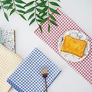 Gentlife Large Kitchen Dish Towels, 16 Inch x 26 Inch Bulk Absorbent Cotton Kitchen Towels Super Soft Dish Cloths, 4 Pack Bright Colorful Tea Towels Bar Towels for Washing Drying Dishes and Household