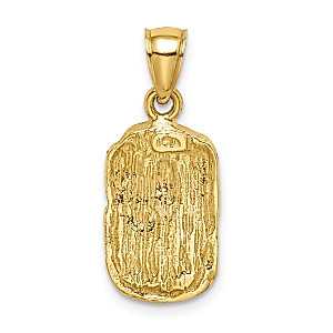 IceCarats 14K Yellow Gold Nugget Necklace Charm Pendant Only