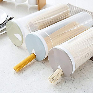 Vepoty Spaghetti Storage Jars, Airtight Food Storage Containers with Lids for Canning Cereal Pasta Noodles Flour