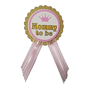Daddy to Be Pin Princess Mommy to Be Baby Shower dad to wear at Baby Shower, Pink & Gold, It's a Girl, Baby Sprinkle