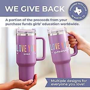 Nana Tumbler 40oz, Mothers Day Gifts for Nana from Grandkids, Ideal Present from Grandchildren, Thoughtful and Unique Birthday Gift from Grandson, Heartwarming Gifts for Grandma, Christmas, Gift Ready