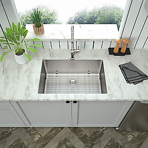 23 Undermount Kitchen Sink - Mocoloo 23x18 Inch Undermount Sink Stainless Steel 16 Gauge Single Bowl Bar Prep Deep Sinks